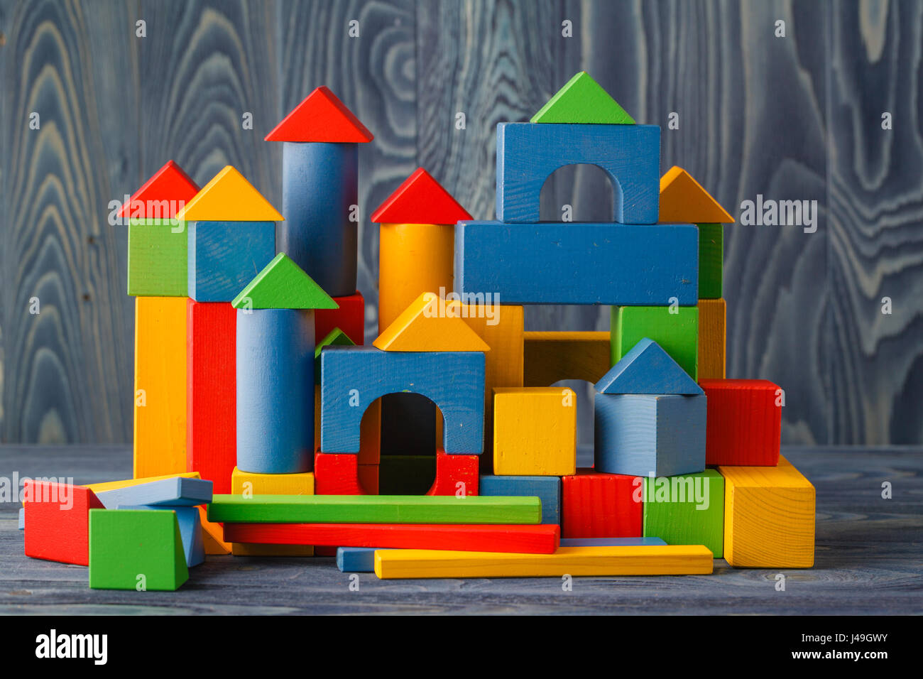 Wooden building blocks Stock Photo - Alamy