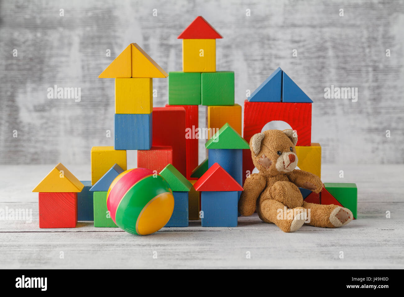 Toy Blocks City, Baby House Building Bricks, Kids Wooden Cubic over ...