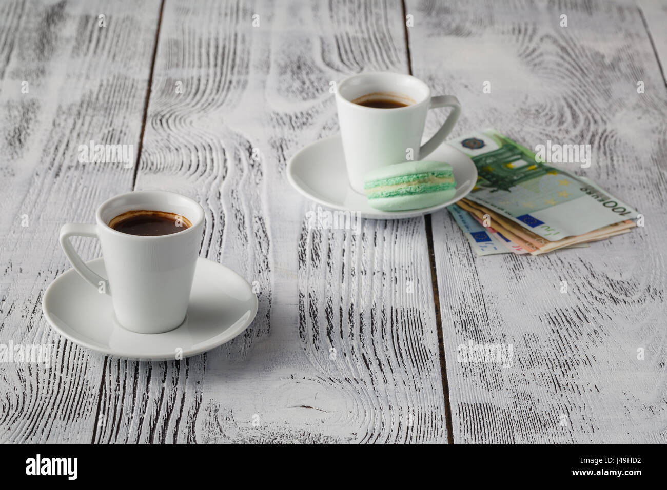 Cup coffee dollar bills hi-res stock photography and images - Alamy