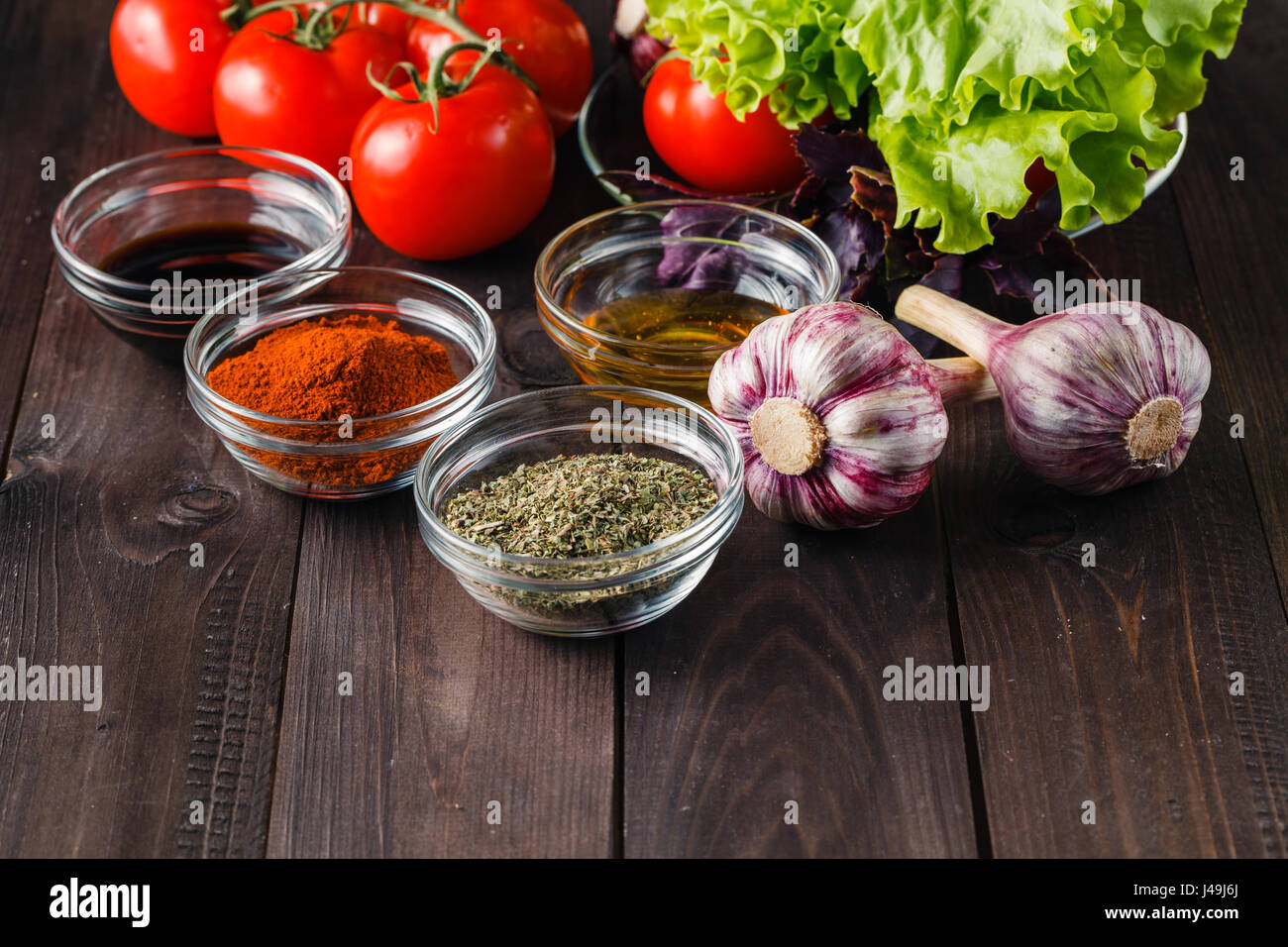 Cooking ingredients background Stock Photo - Alamy