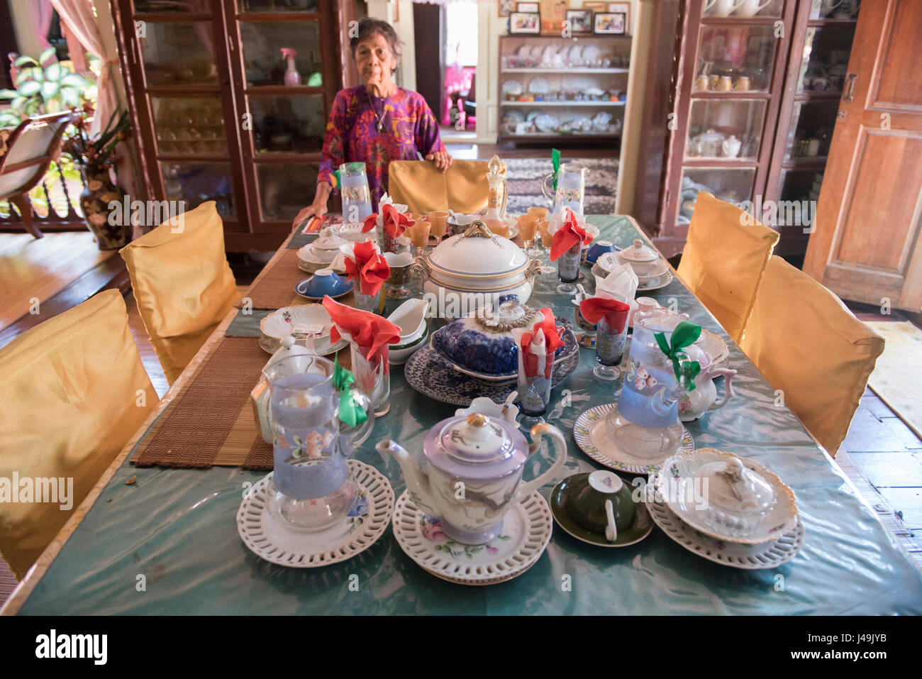 Interior of Villa Sentosa, preserved traditional home and living museum ...