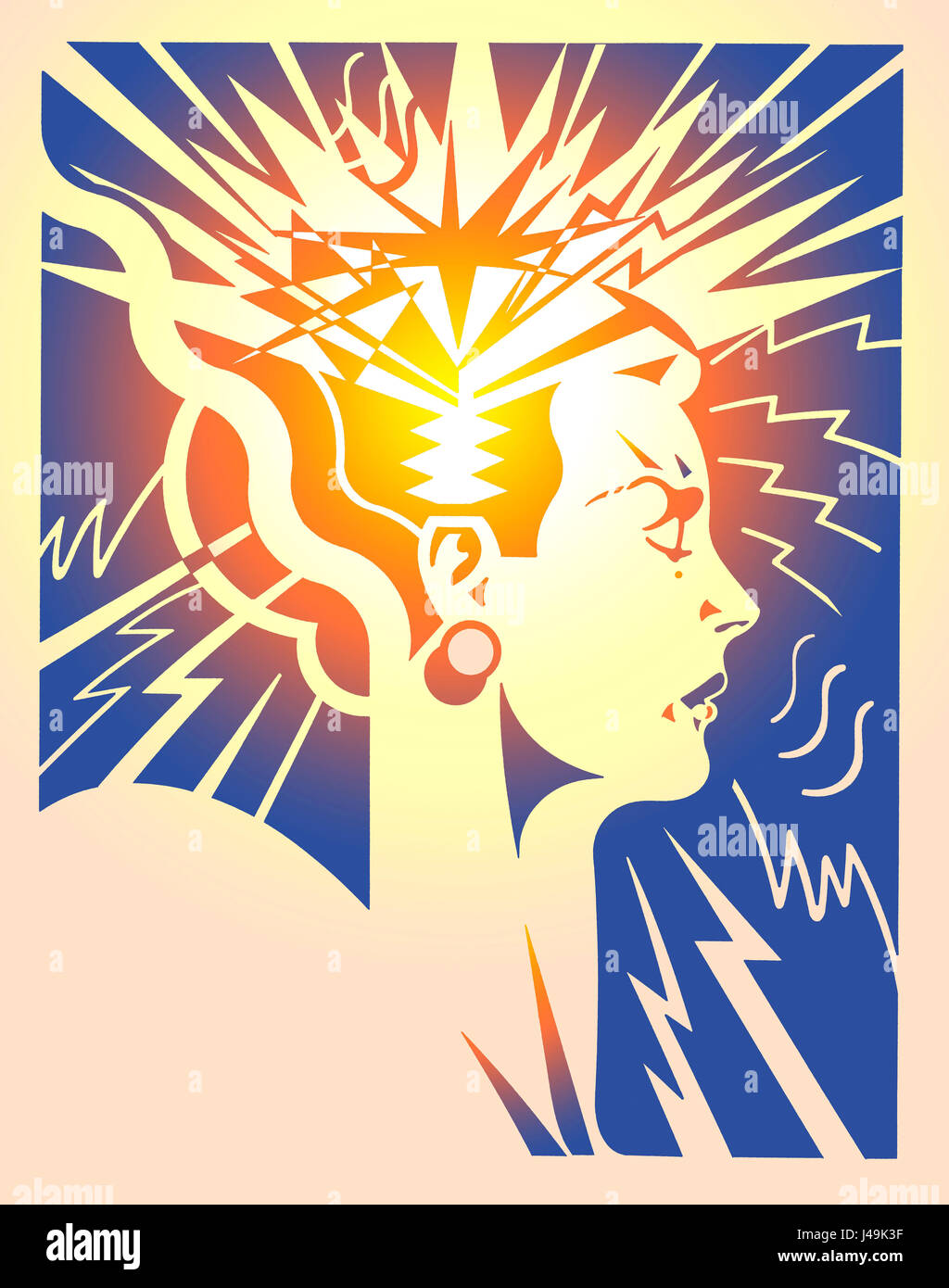 Exploding brain illustration hi-res stock photography and images - Alamy