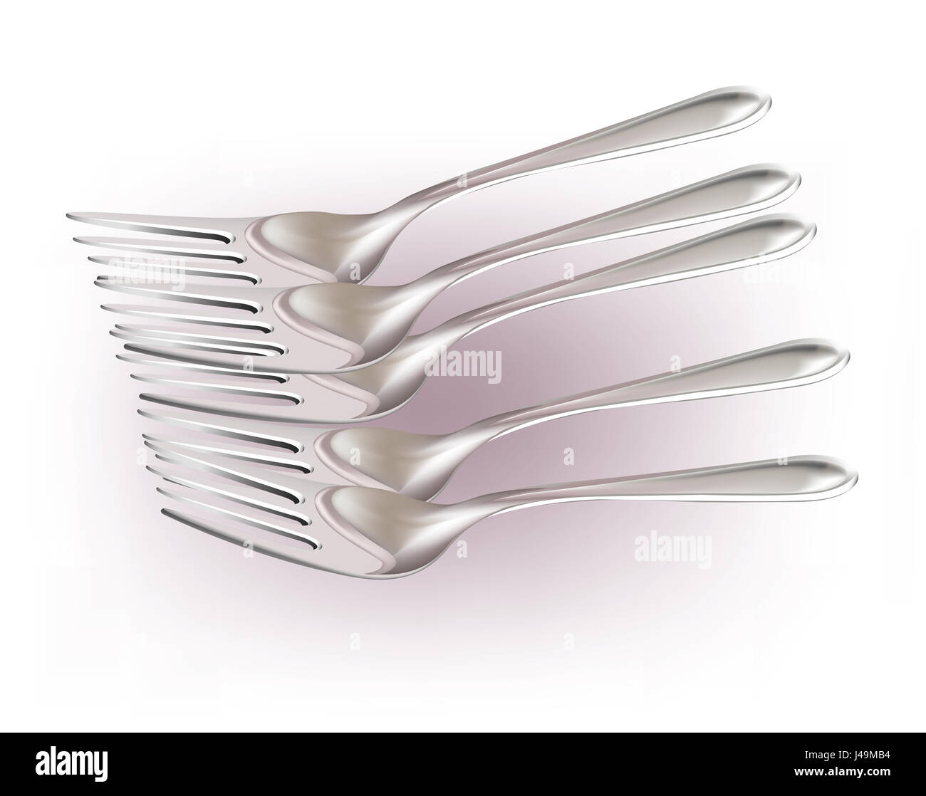 Stainless steel forks Stock Photo - Alamy