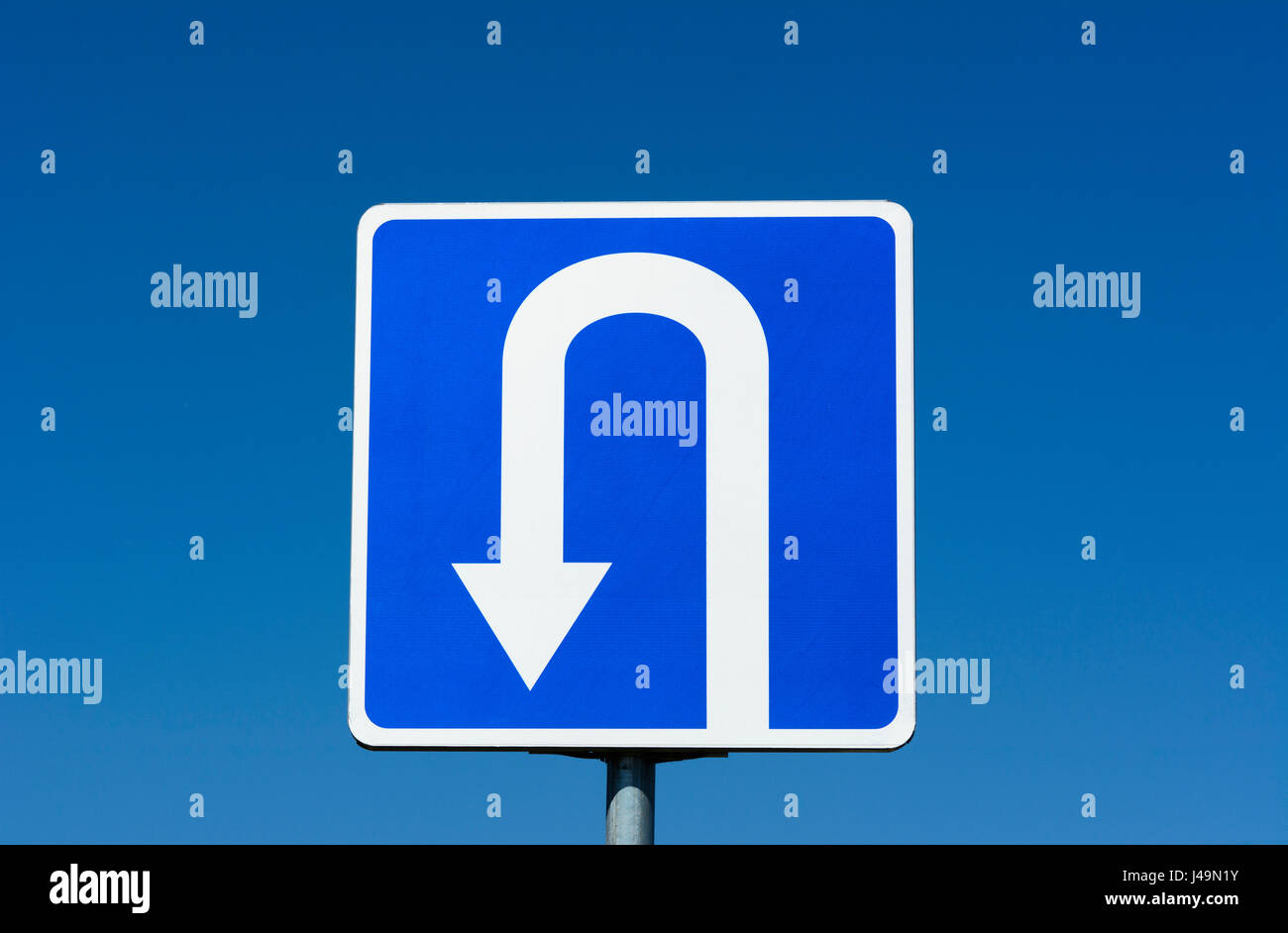 Uturn sign hi-res stock photography and images - Alamy
