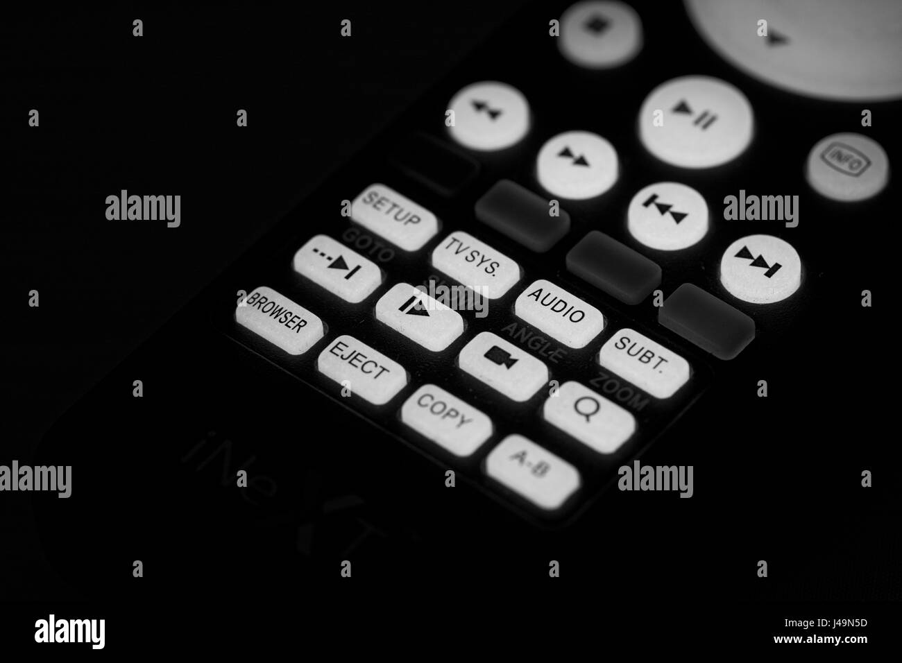 remote control with backlight in monochrome Stock Photo - Alamy