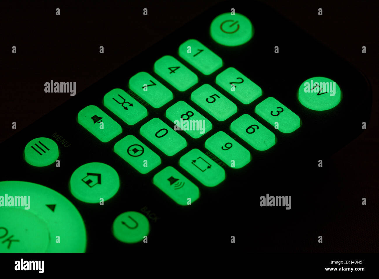 remote control with backlight Stock Photo - Alamy