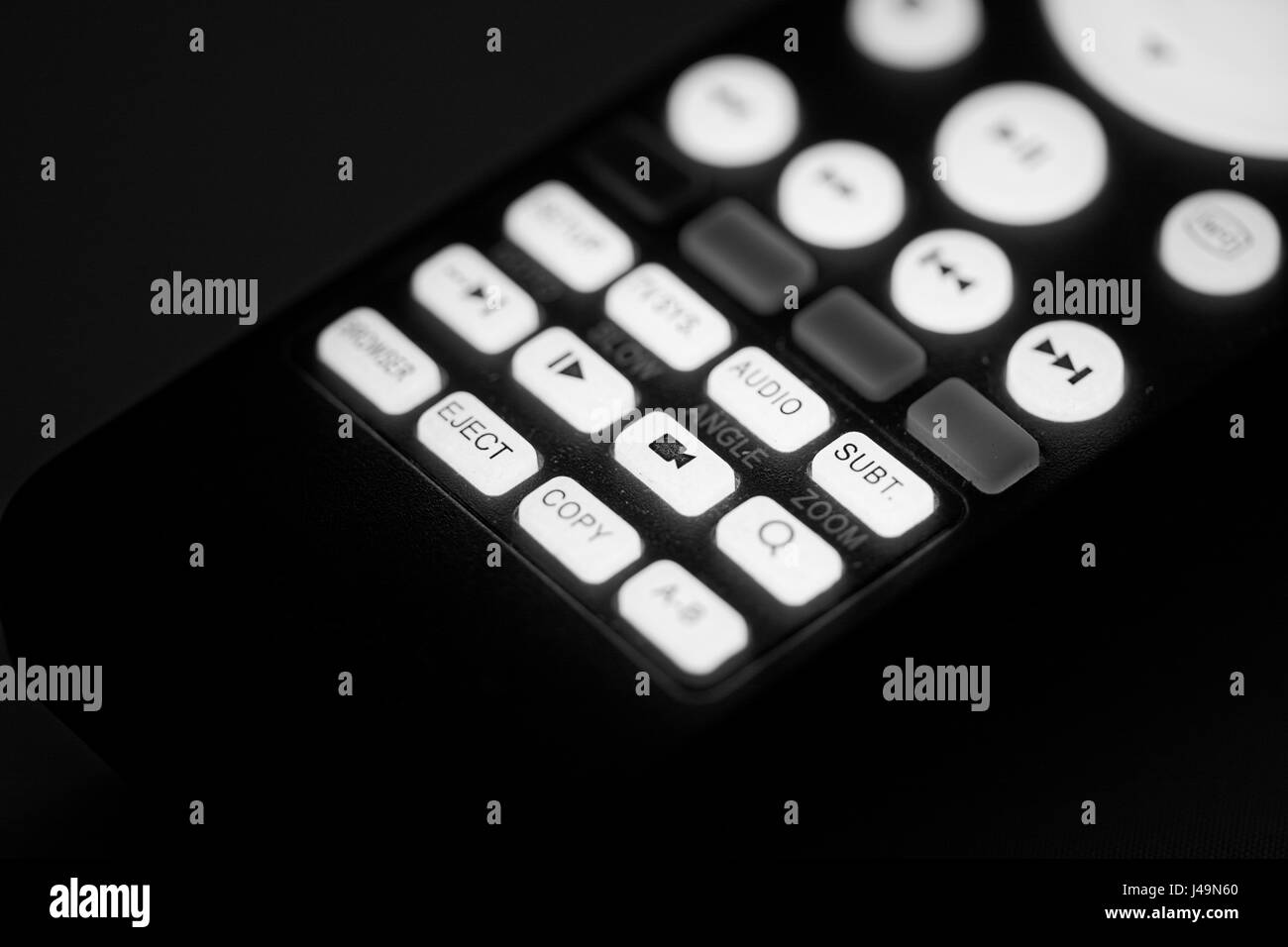 remote control with backlight in monochrome Stock Photo - Alamy