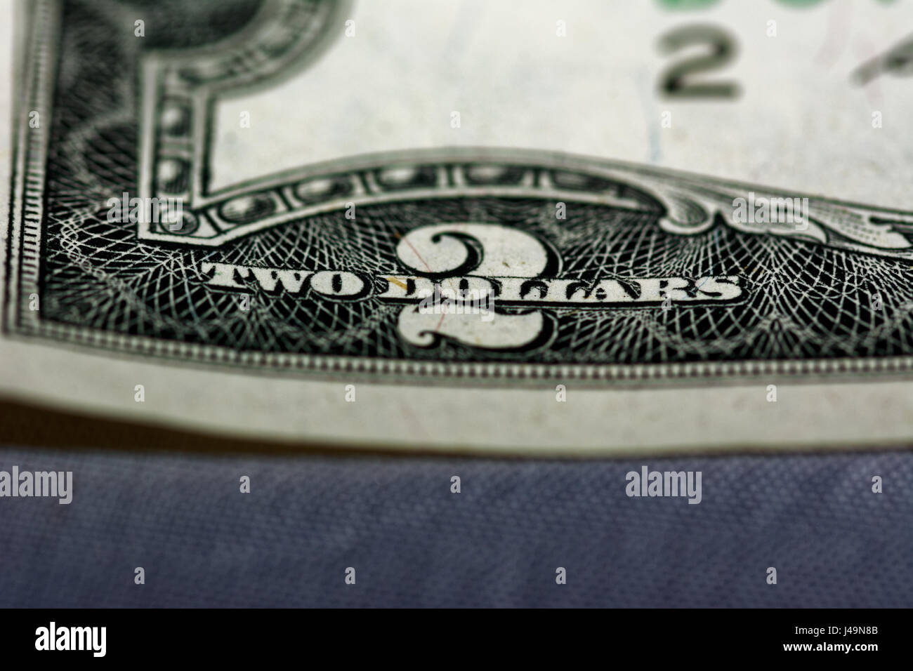 Closeup of the front of a two dollar bill Stock Photo - Alamy