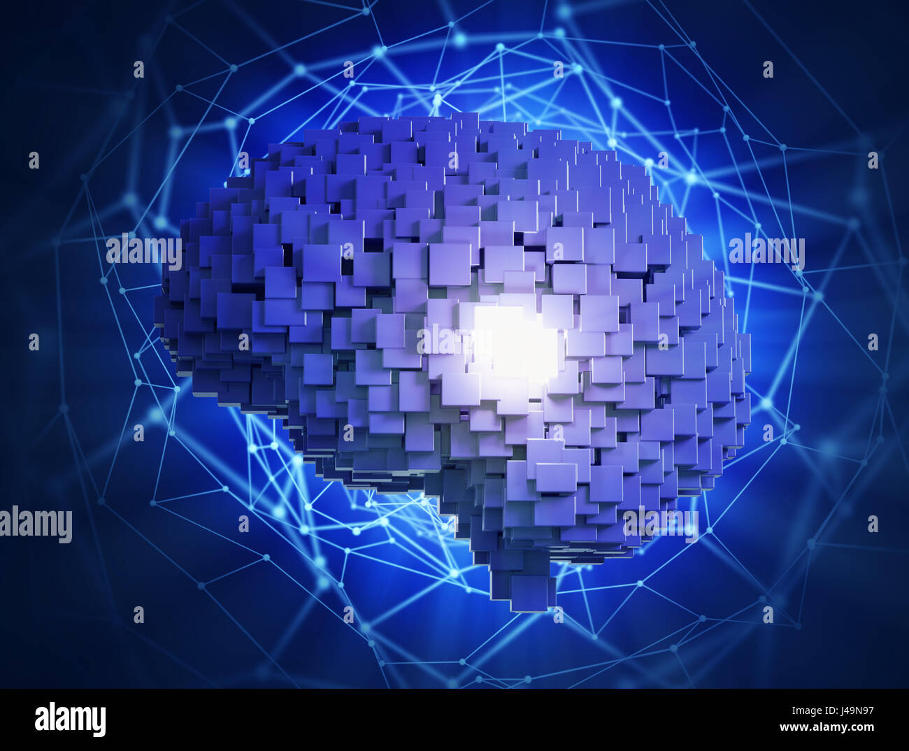 Artificial intelligence concept -3D illustration Stock Photo - Alamy