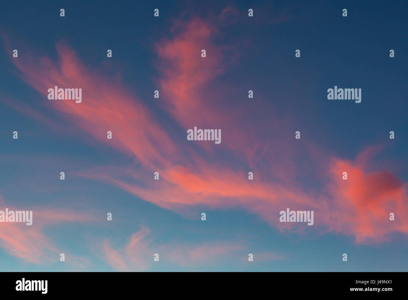 Beautiful pink sunset clouds Stock Photo - Alamy