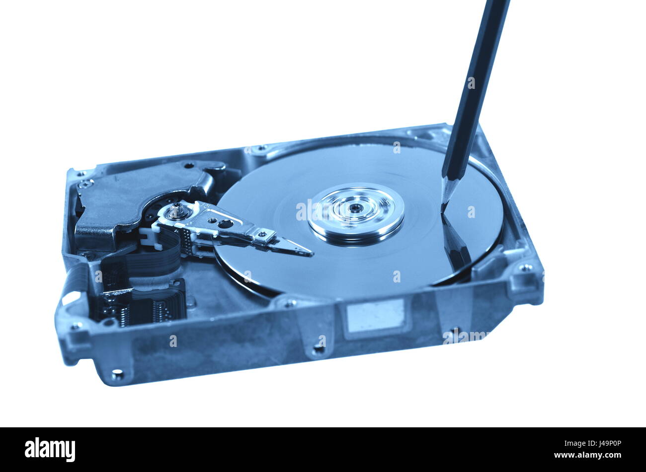symbolic record of data on hard disc Stock Photo - Alamy