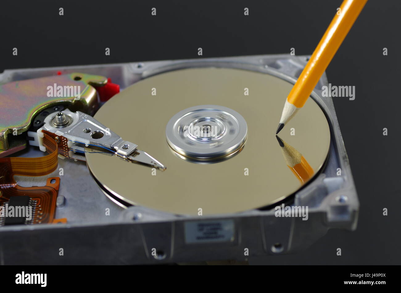 symbolic record of data on hard disc Stock Photo - Alamy