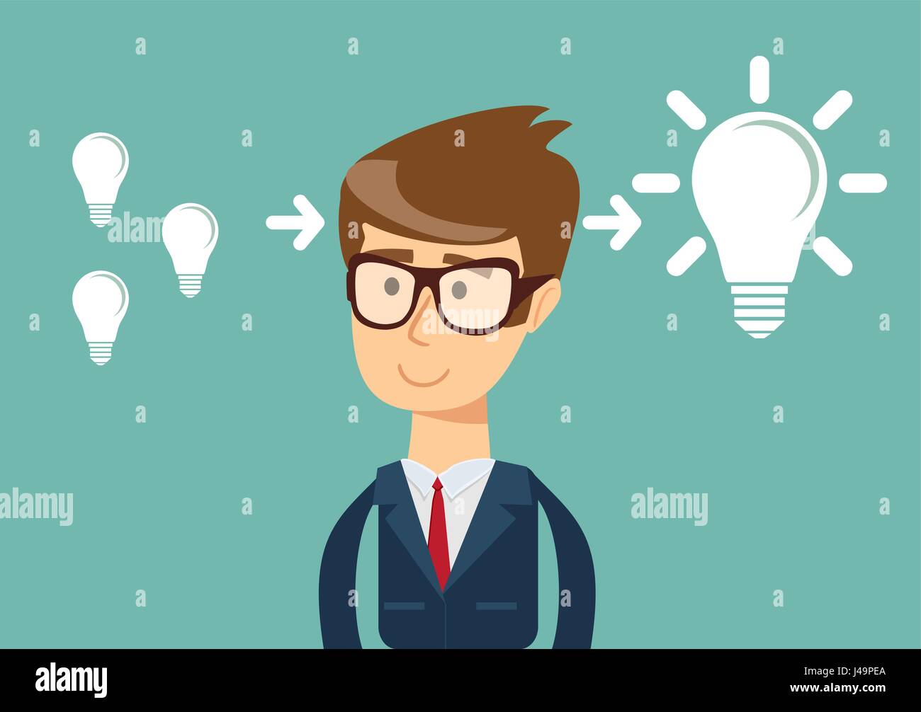 businessman with ideas Stock Vector Image & Art - Alamy