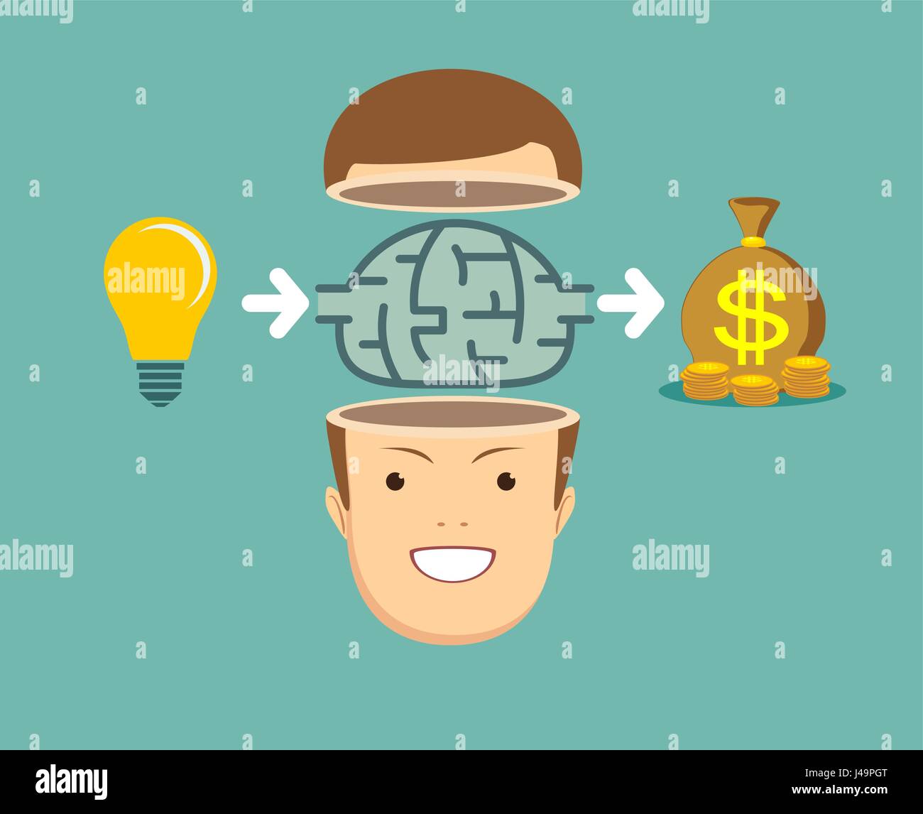 Thinking money Stock Vector Images - Alamy