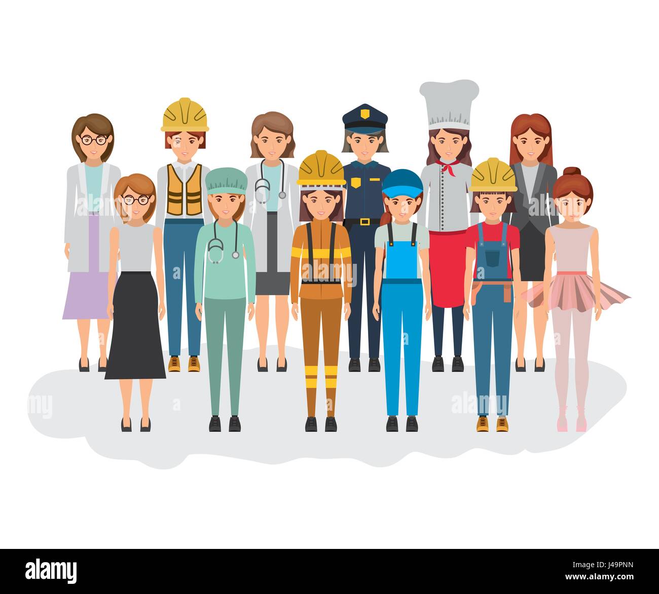 Professions female clip art Stock Vector Images - Alamy