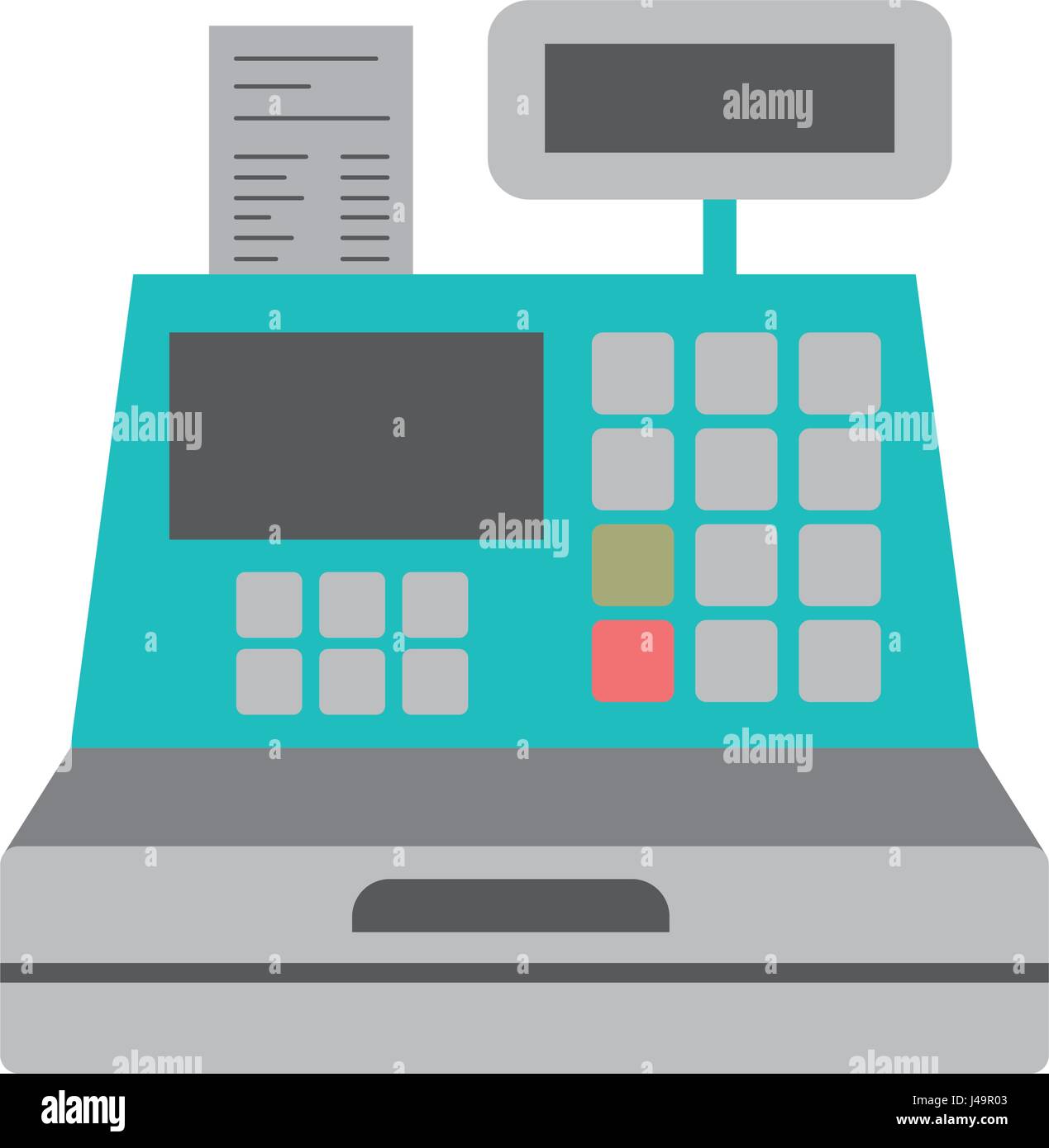 color silhouette with cash register Stock Vector Image & Art - Alamy