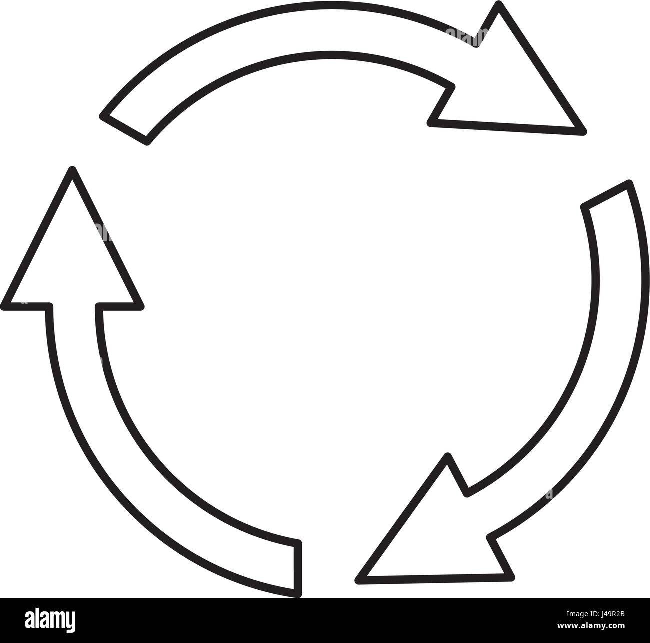 black silhouette of arrows circle reload Stock Vector Image & Art - Alamy