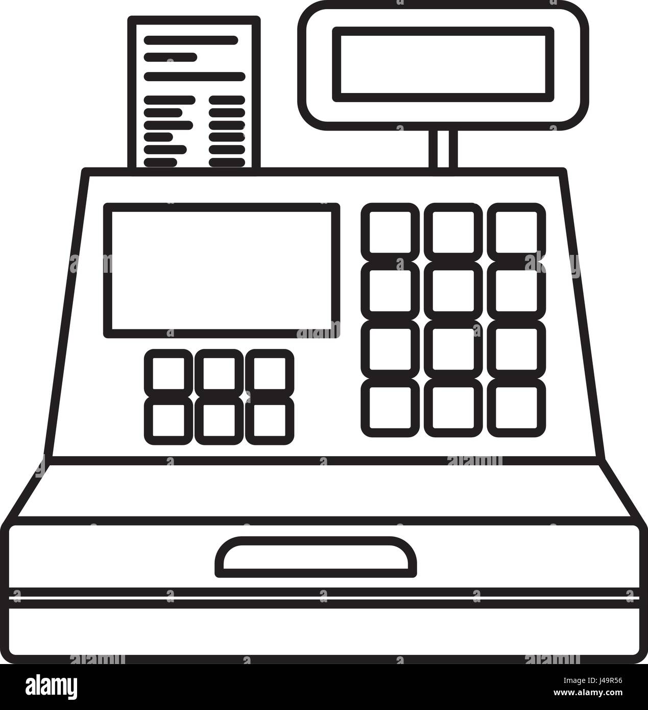 Vintage register machine Stock Vector Images - Alamy