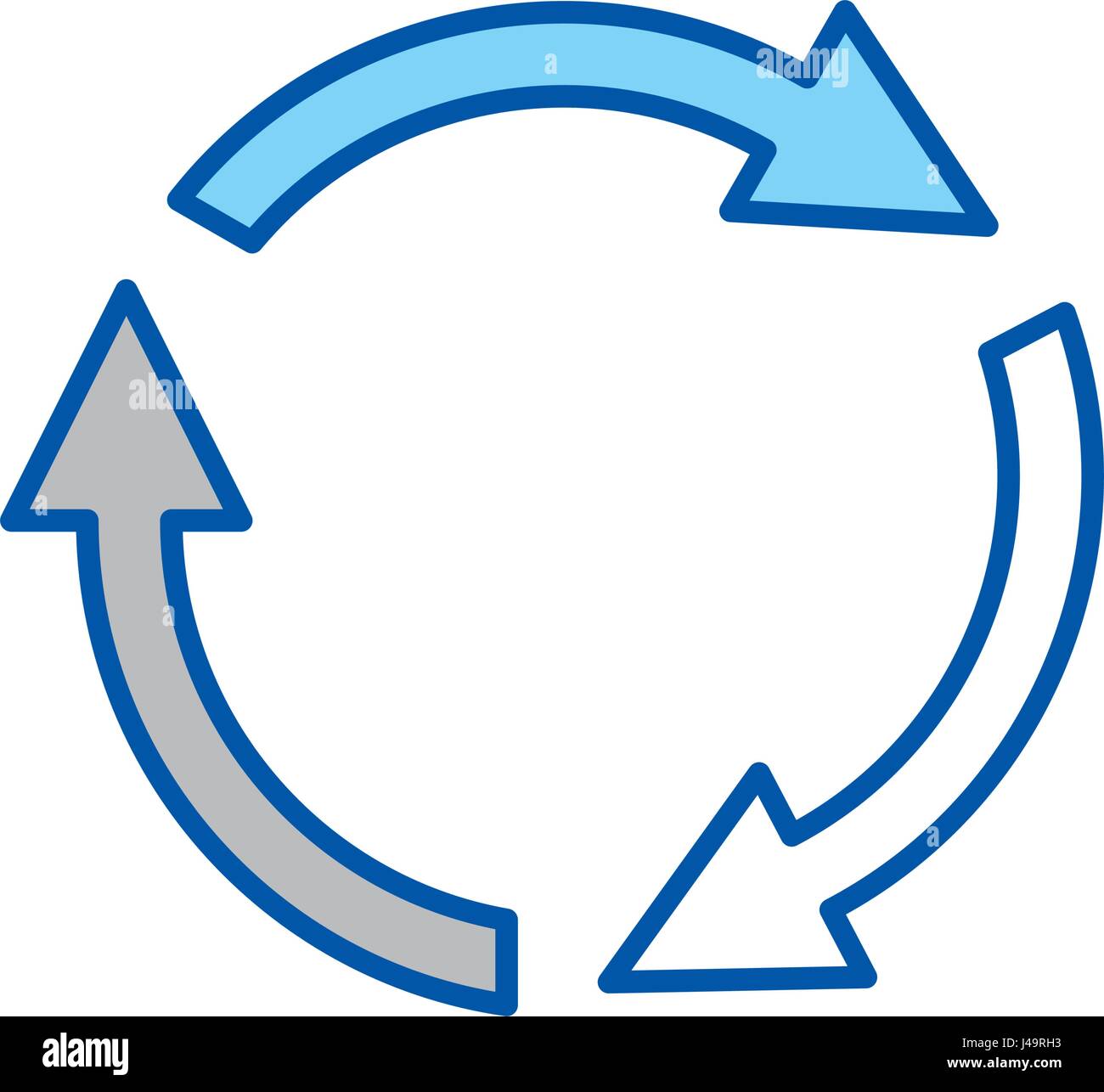 blue contour of arrows circle reload Stock Vector Image & Art - Alamy