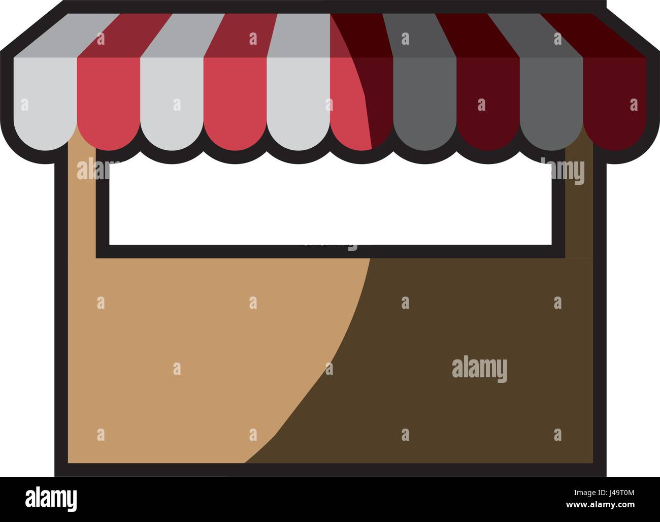 white background with store icon with half shadow Stock Vector Image ...