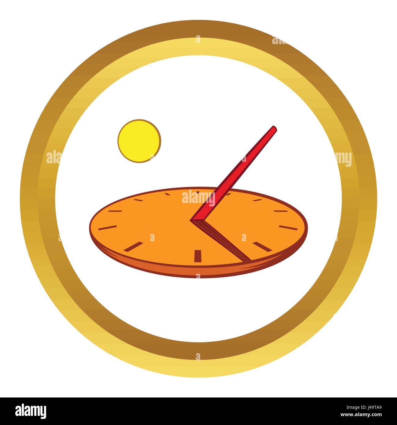 Sundial vector icon, cartoon style Stock Vector Image & Art - Alamy
