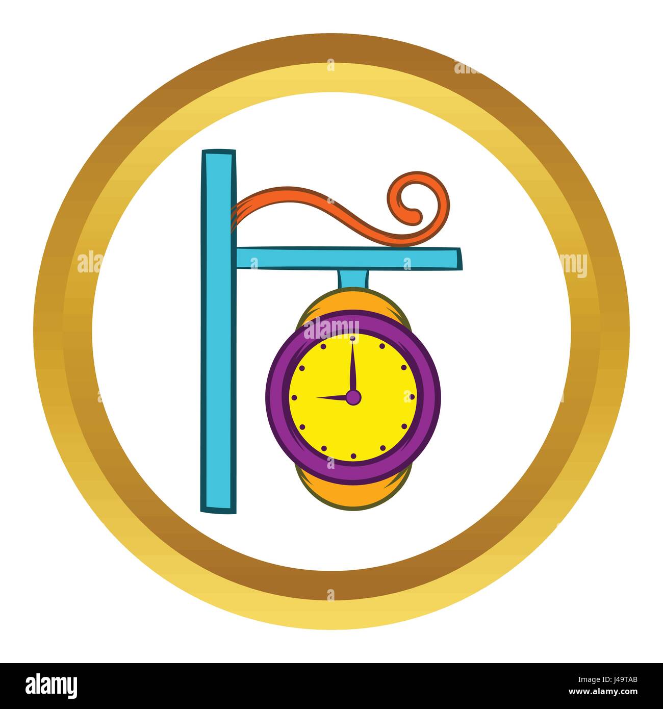 Classic station clock Cut Out Stock Images & Pictures - Alamy
