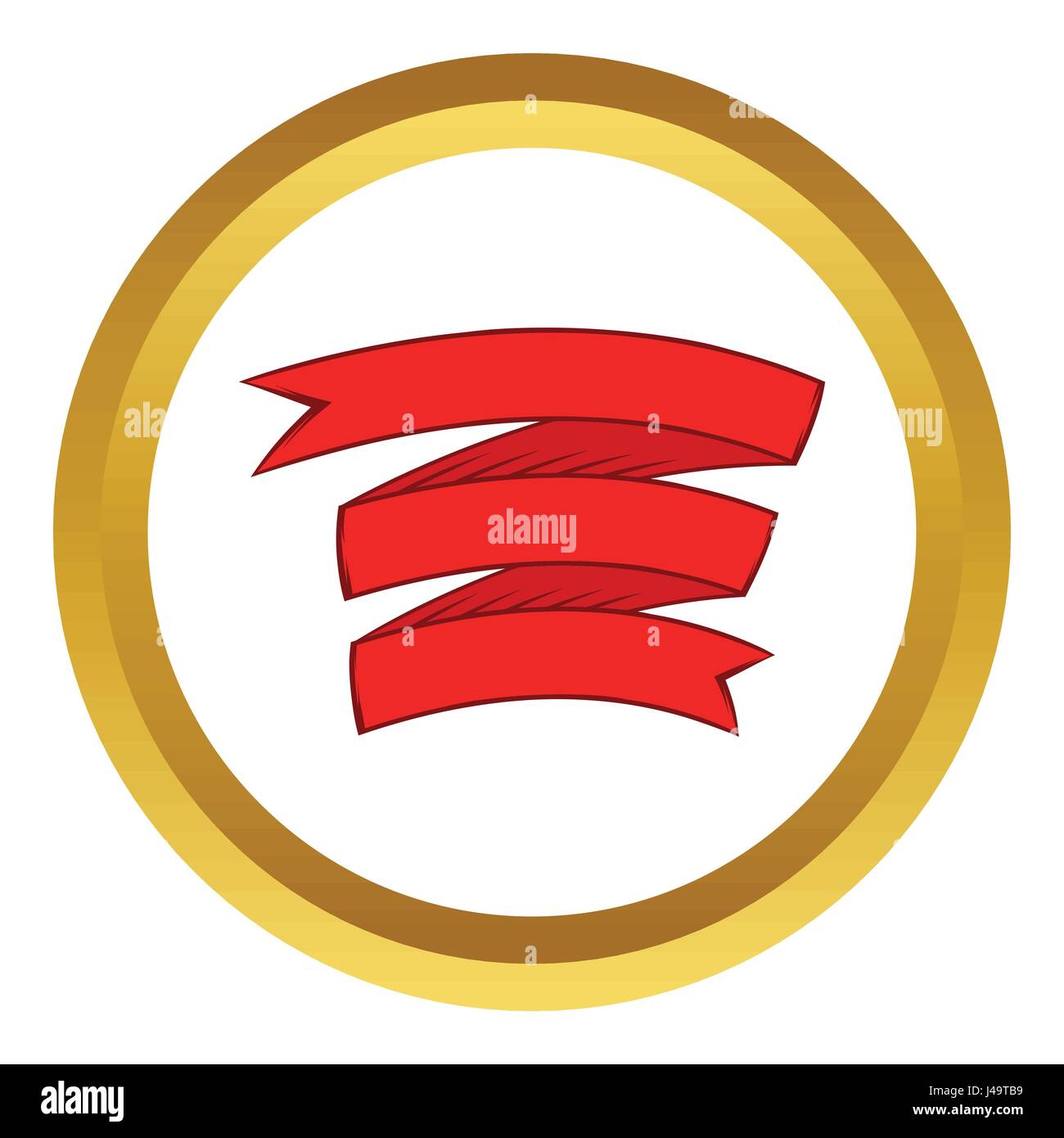 Red ribbon vector icon, cartoon style Stock Vector Image & Art - Alamy