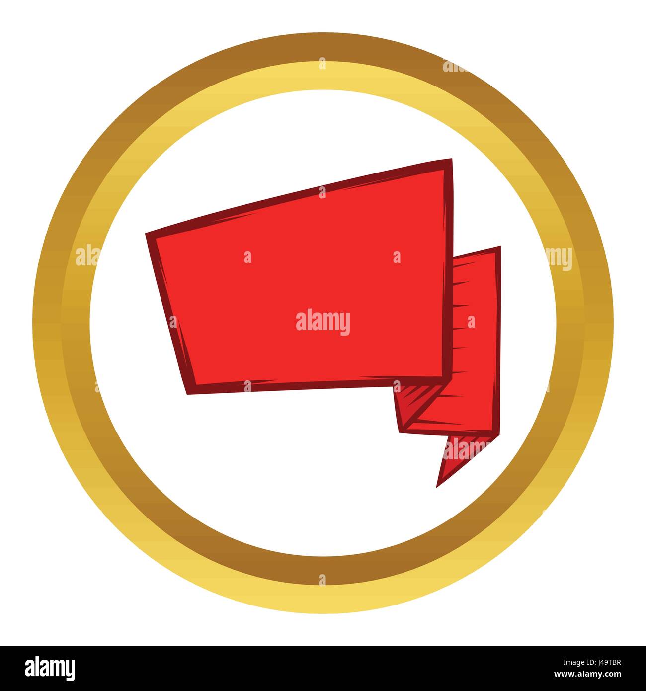 Red banner vector icon, cartoon style Stock Vector Image & Art - Alamy