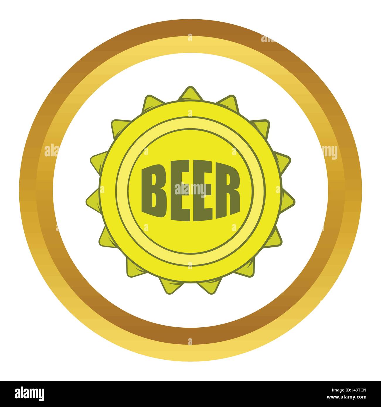 Beer bottle cap vector icon, cartoon style Stock Vector Image & Art - Alamy