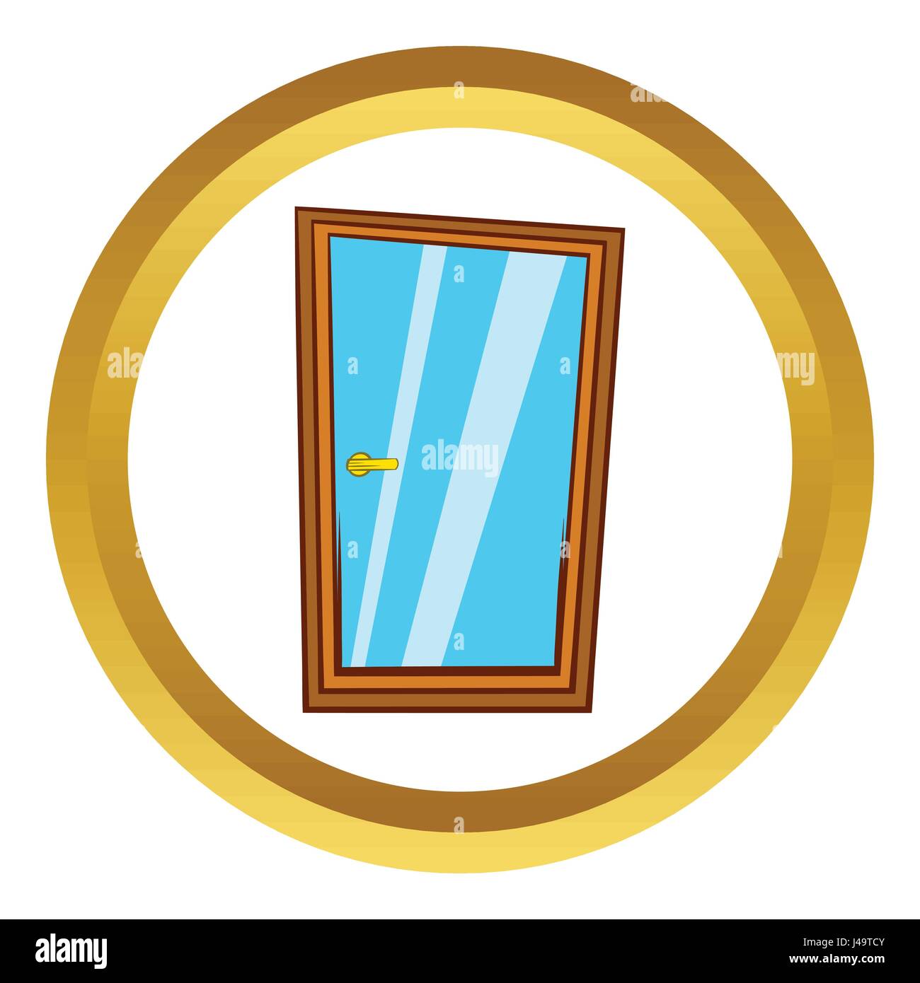 Glass door vector icon, cartoon style Stock Vector Image & Art - Alamy