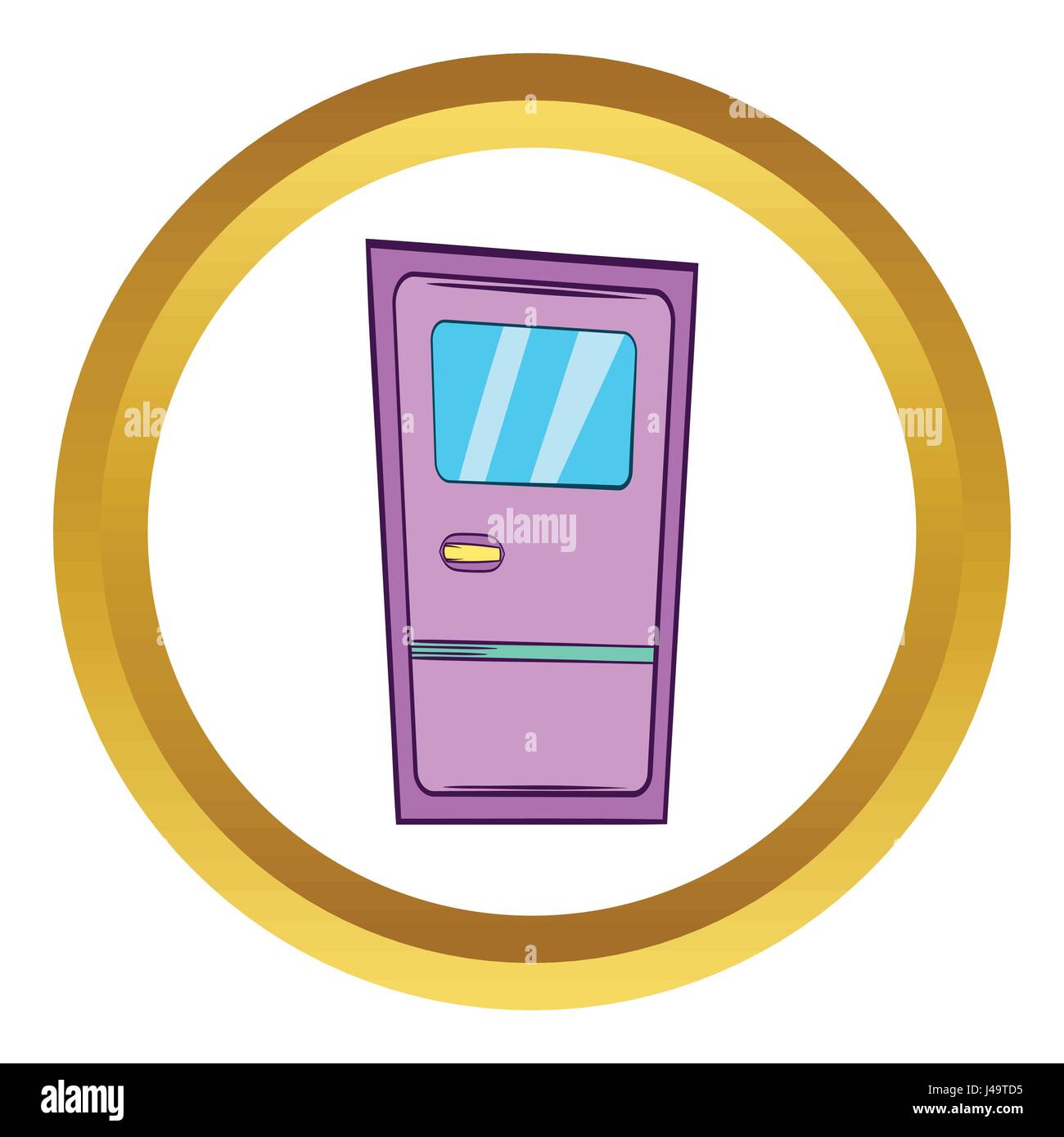 Train door vector icon, cartoon style Stock Vector Image & Art - Alamy