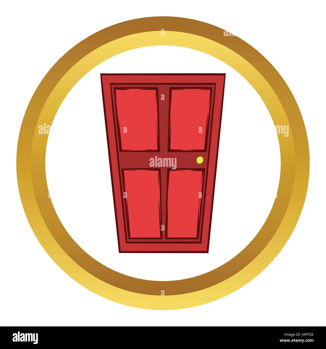 Entrance traditional red wooden house Stock Vector Images - Alamy