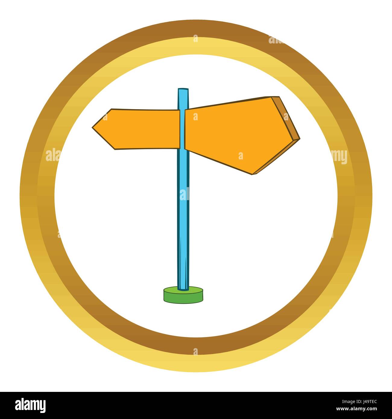 Direction signs vector icon, cartoon style Stock Vector Image & Art - Alamy