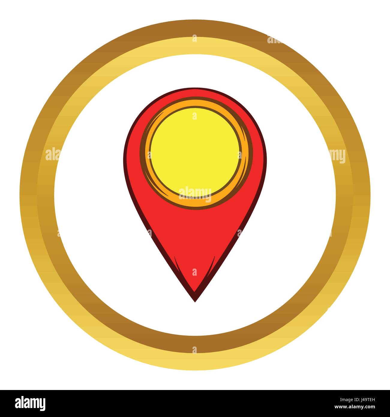 Map pointer vector icon, cartoon style Stock Vector Image & Art - Alamy
