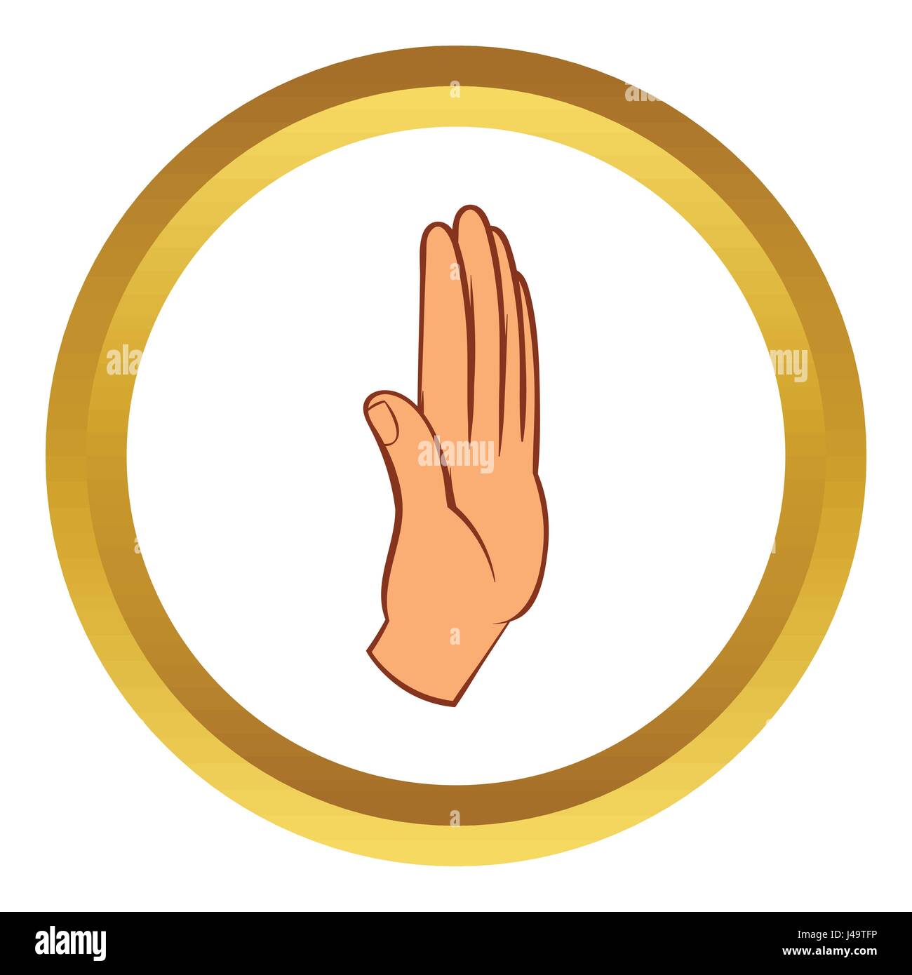 Stop gesture vector icon, cartoon style Stock Vector Image & Art - Alamy