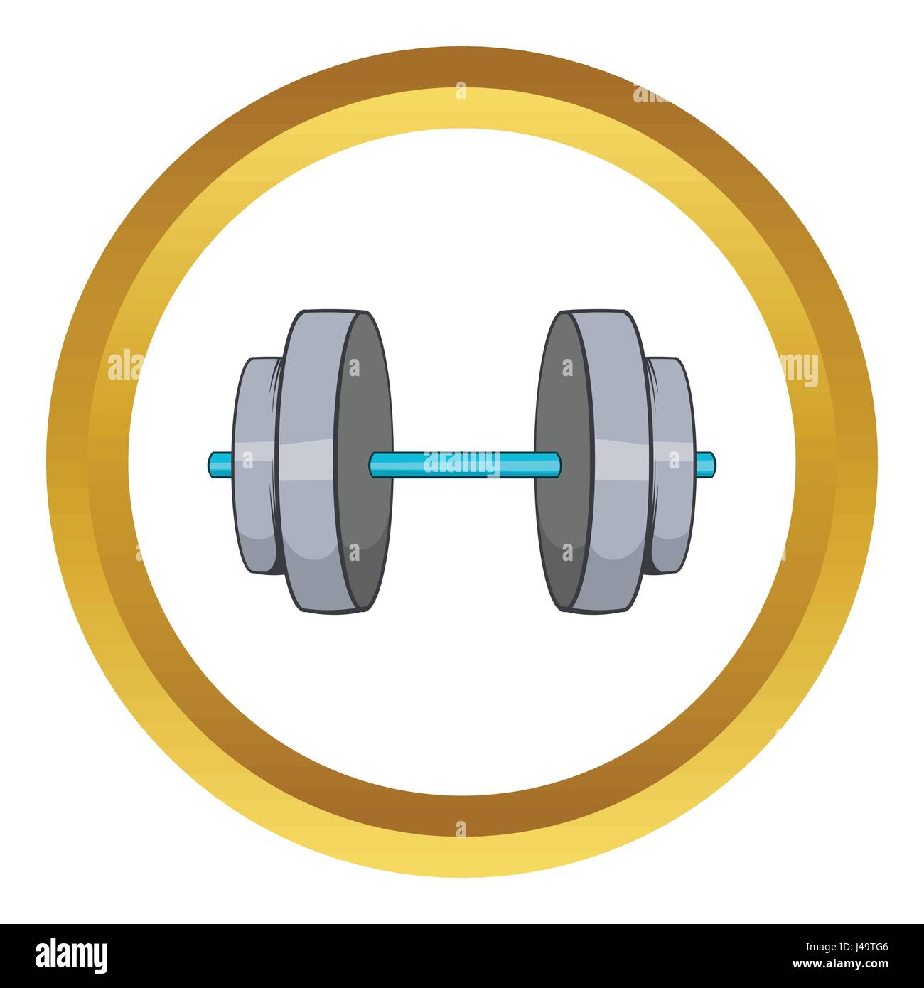 Dumbbell vector icon, cartoon style Stock Vector Image & Art - Alamy