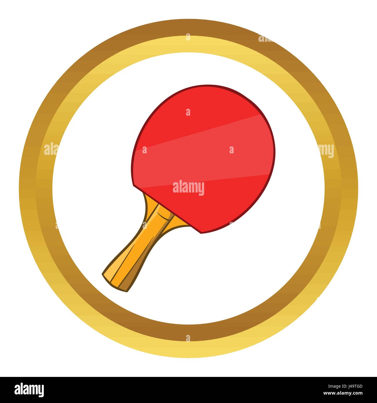 Table tennis racket vector icon, cartoon style Stock Vector Image & Art ...
