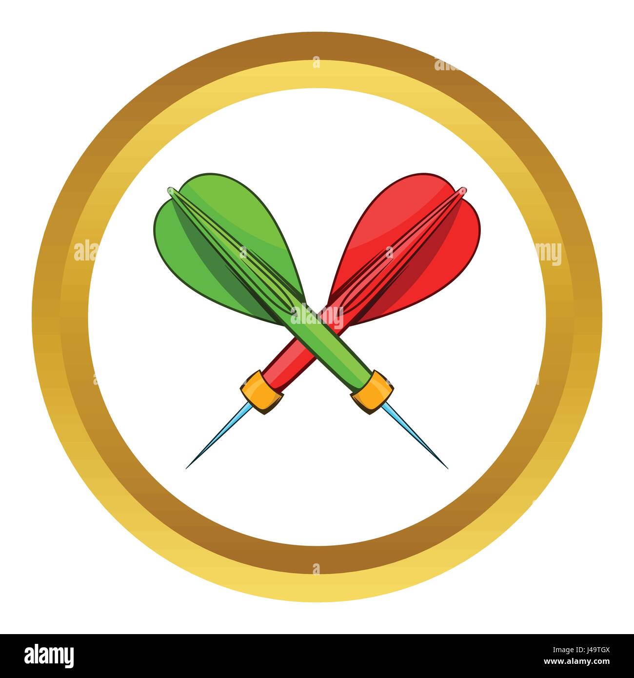 Darts vector icon, cartoon style Stock Vector Image & Art - Alamy