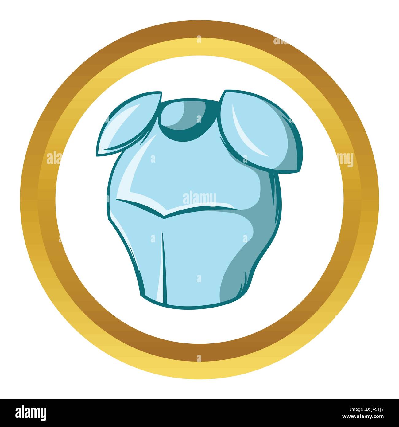 Medieval knight armor vector icon, cartoon style Stock Vector Image ...