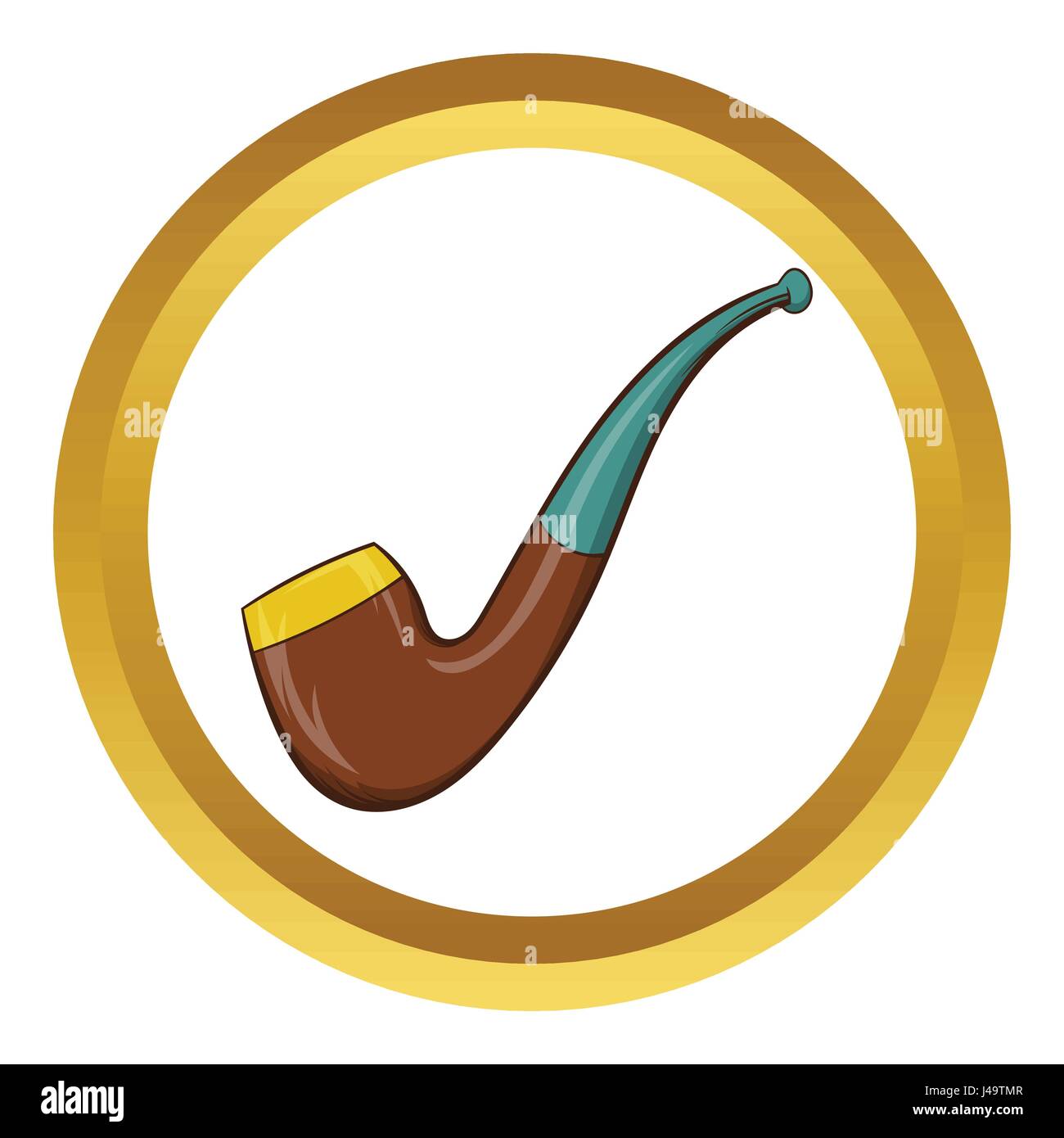 Wooden pipe vector icon, cartoon style Stock Vector Image & Art - Alamy