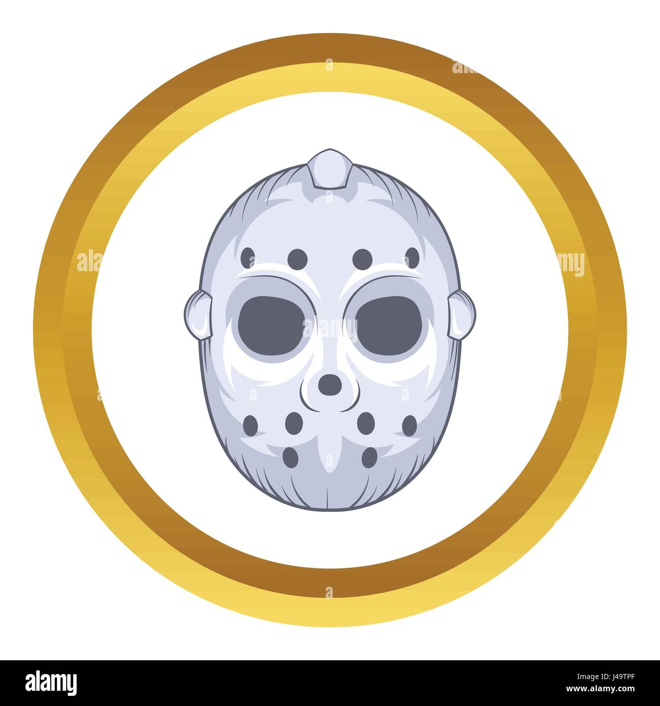 Hockey goalie mask vector icon, cartoon style Stock Vector Image & Art ...