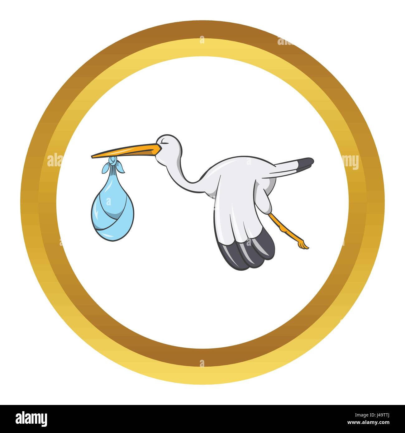 Stork with baby vector icon, cartoon style Stock Vector Image & Art - Alamy