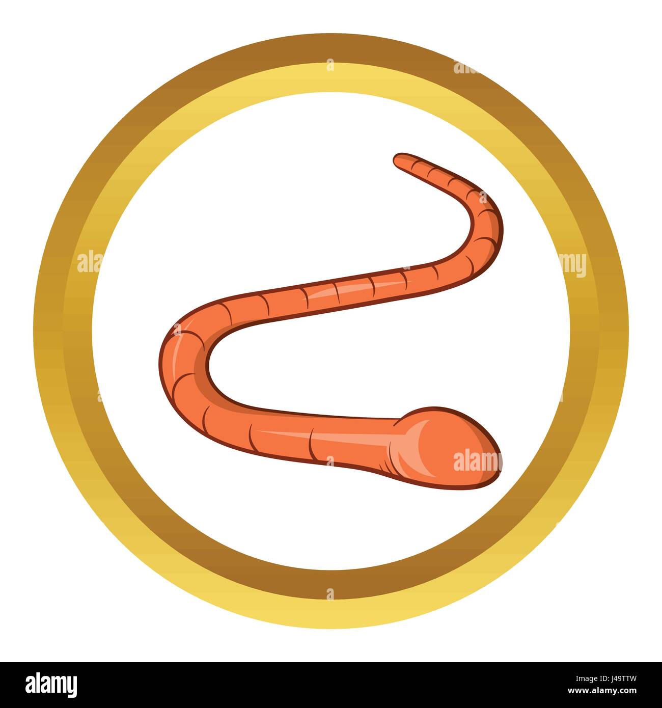 Worm vector icon, cartoon style Stock Vector Image & Art - Alamy
