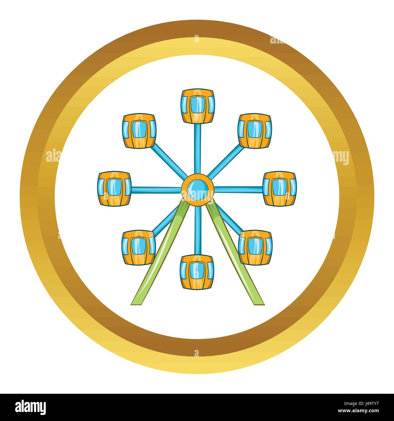 Ferris wheel vector icon Stock Vector Image & Art - Alamy