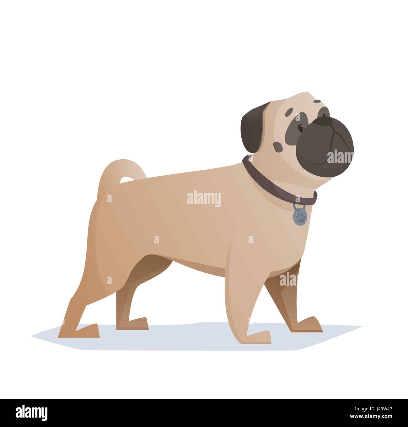 Cartoon pug hi-res stock photography and images - Alamy