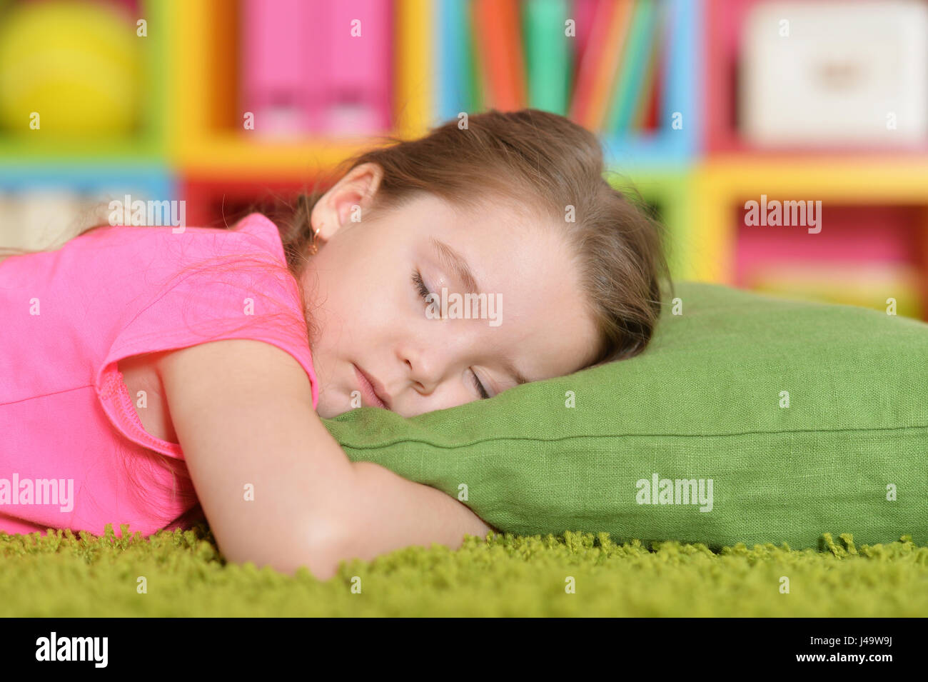 Cute sleeping little girl close-up Stock Photo - Alamy
