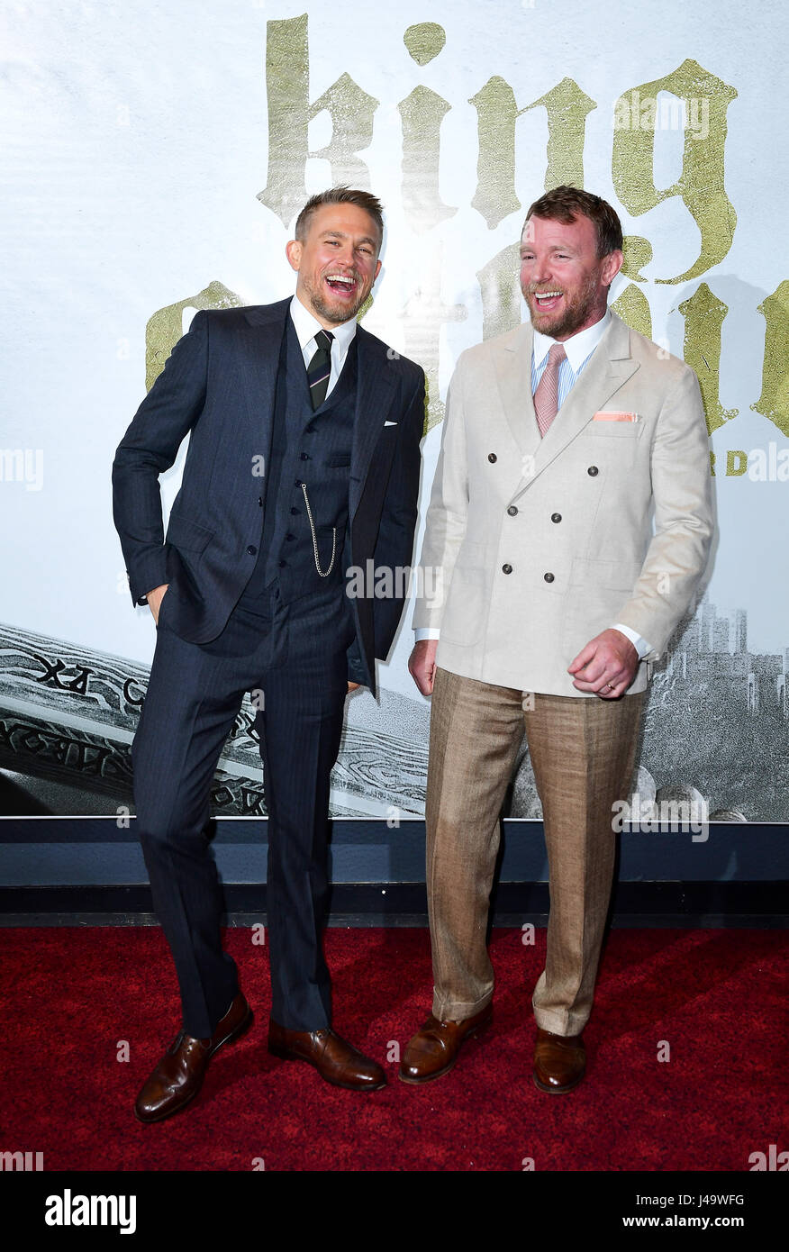 Charlie Hunnam and Guy Ritchie arriving for the King Arthur European ...