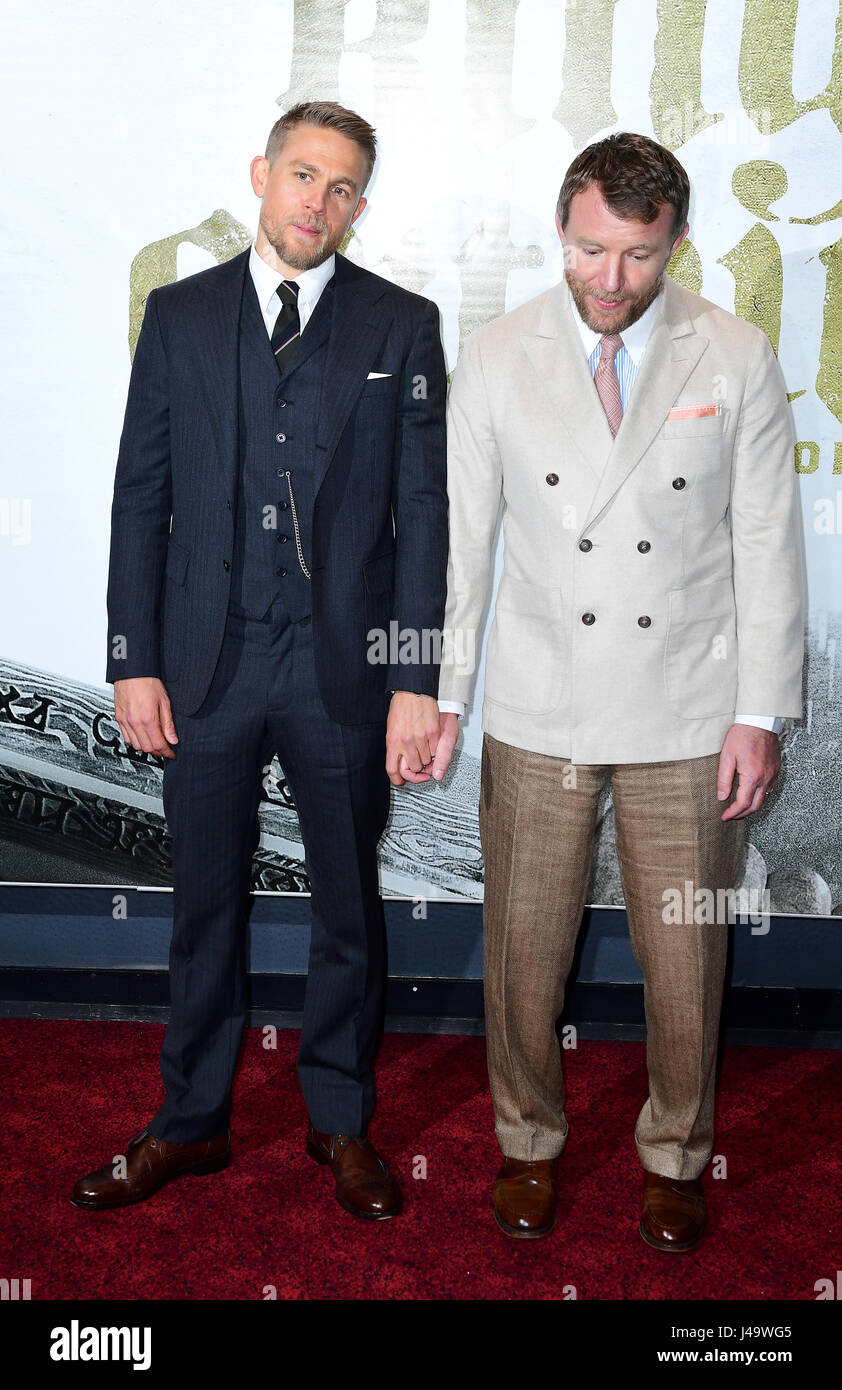Charlie Hunnam and Guy Ritchie arriving for the King Arthur European ...
