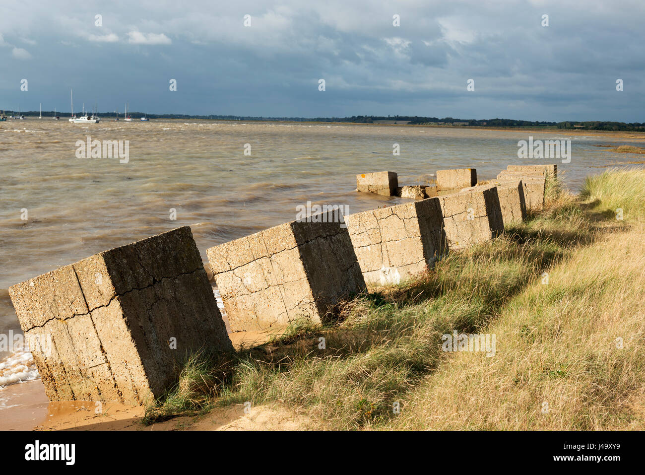 Ww2 anti invasion concrete blocks hi-res stock photography and images ...