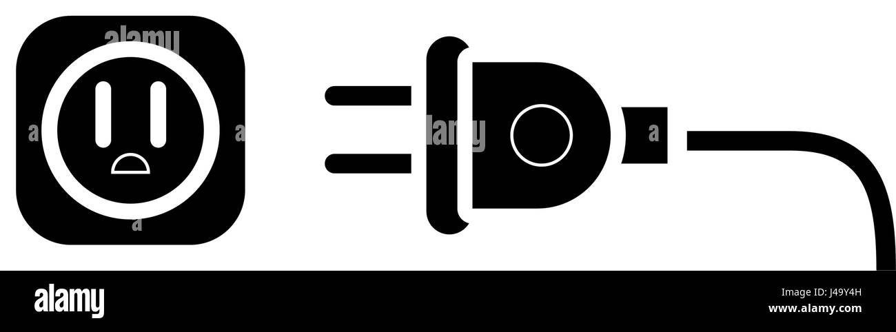 Electric plug symbol Stock Vector Image & Art - Alamy